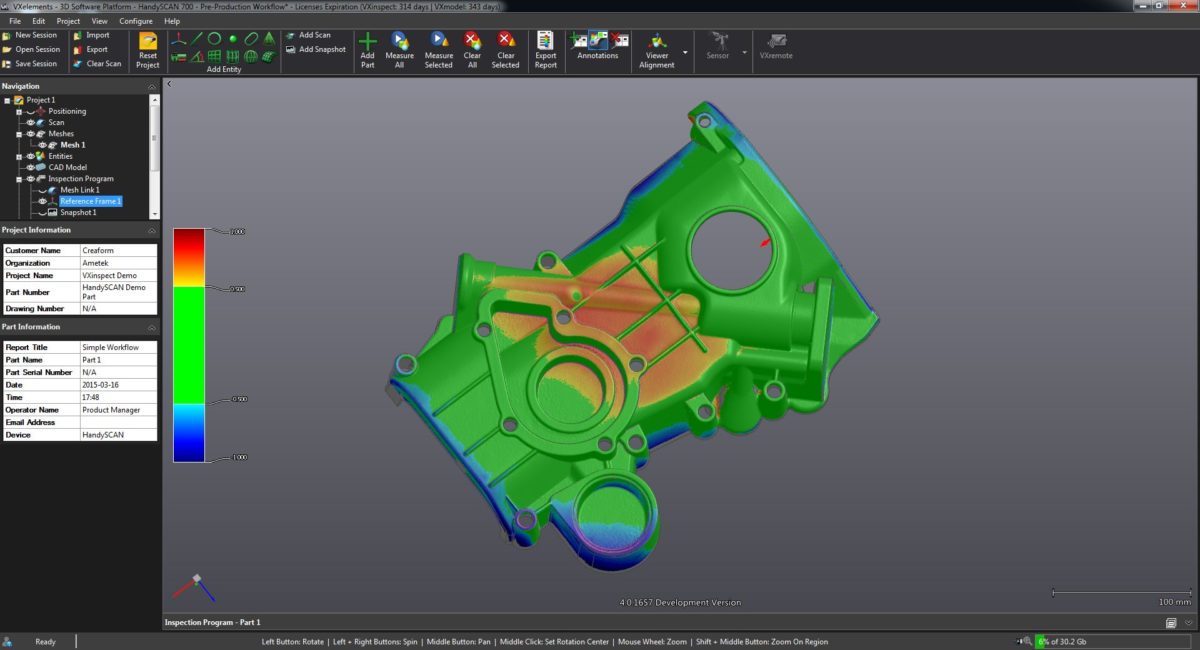 Part-to-CAD Inspection Services | On-Site 3D Scanning Services